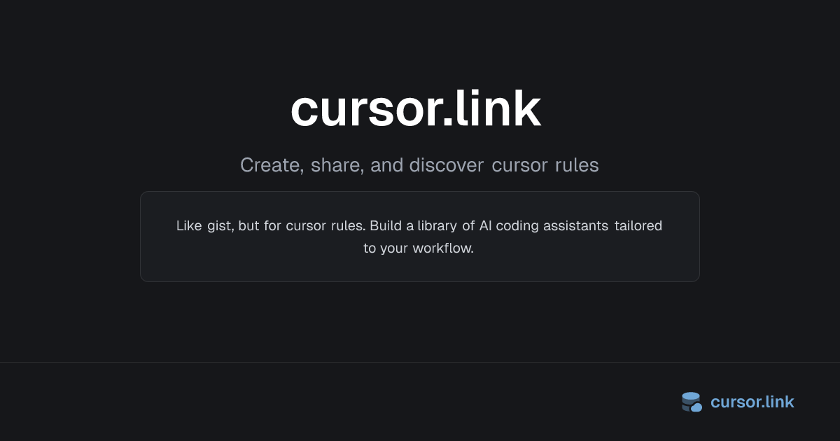 cursor.link - share cursor rules